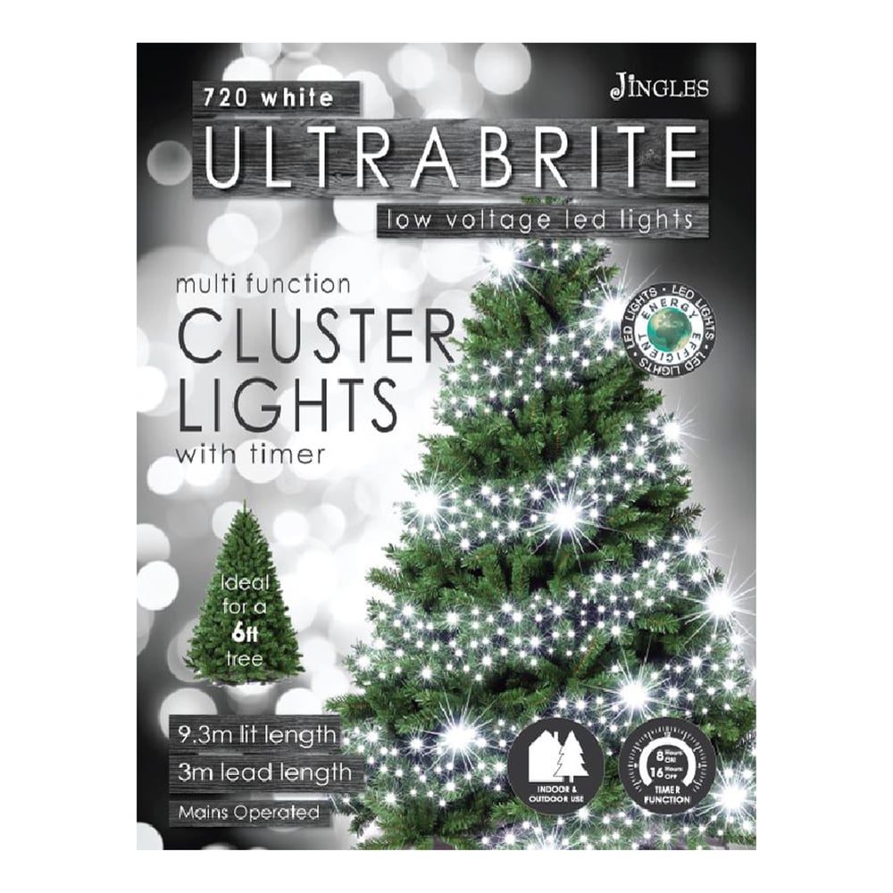 720 Multi Function Ultra Brite LED Cluster Lights White