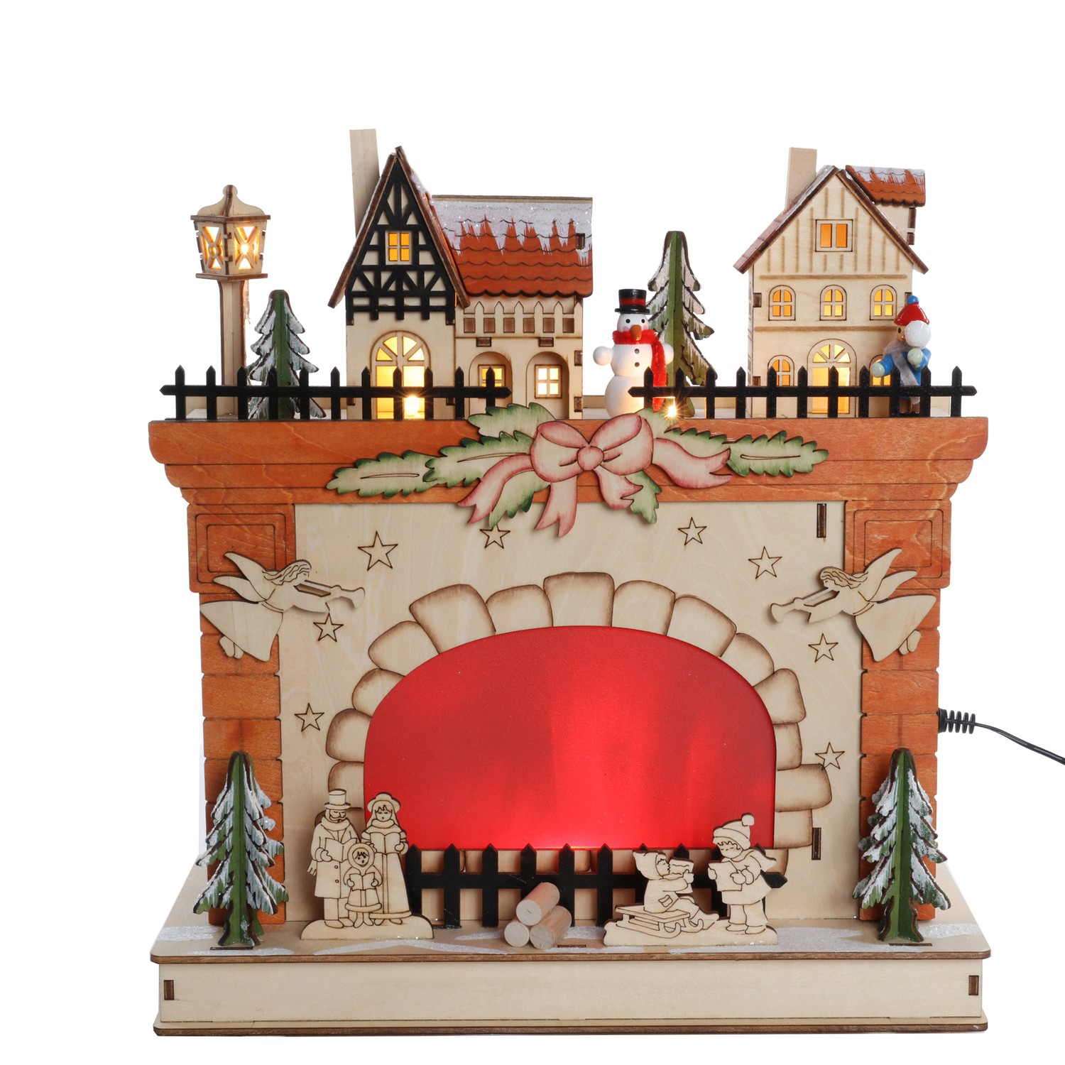 Festive Fireside Light Up Christmas Scene