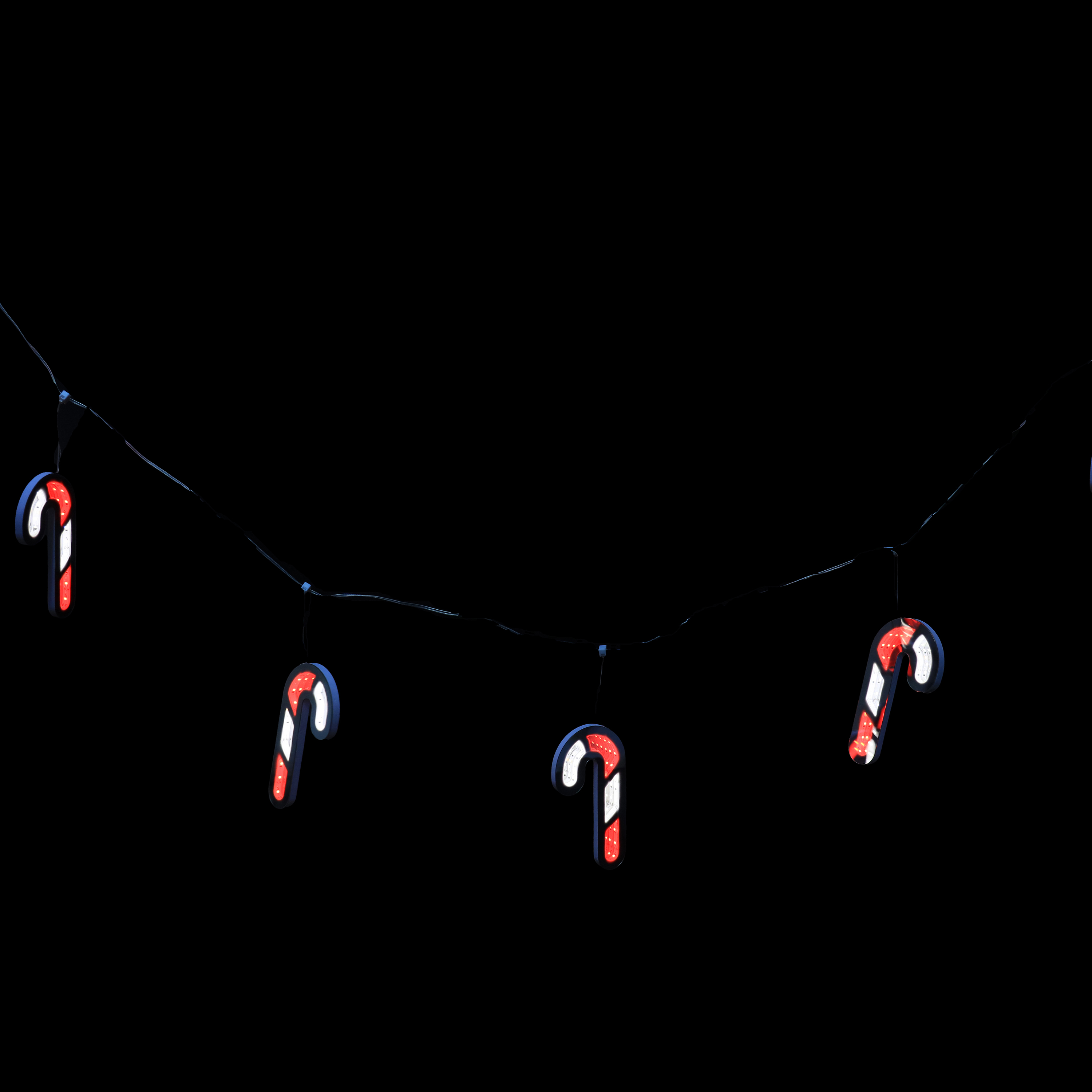 175cm Candy Cane Garland Infinity Light