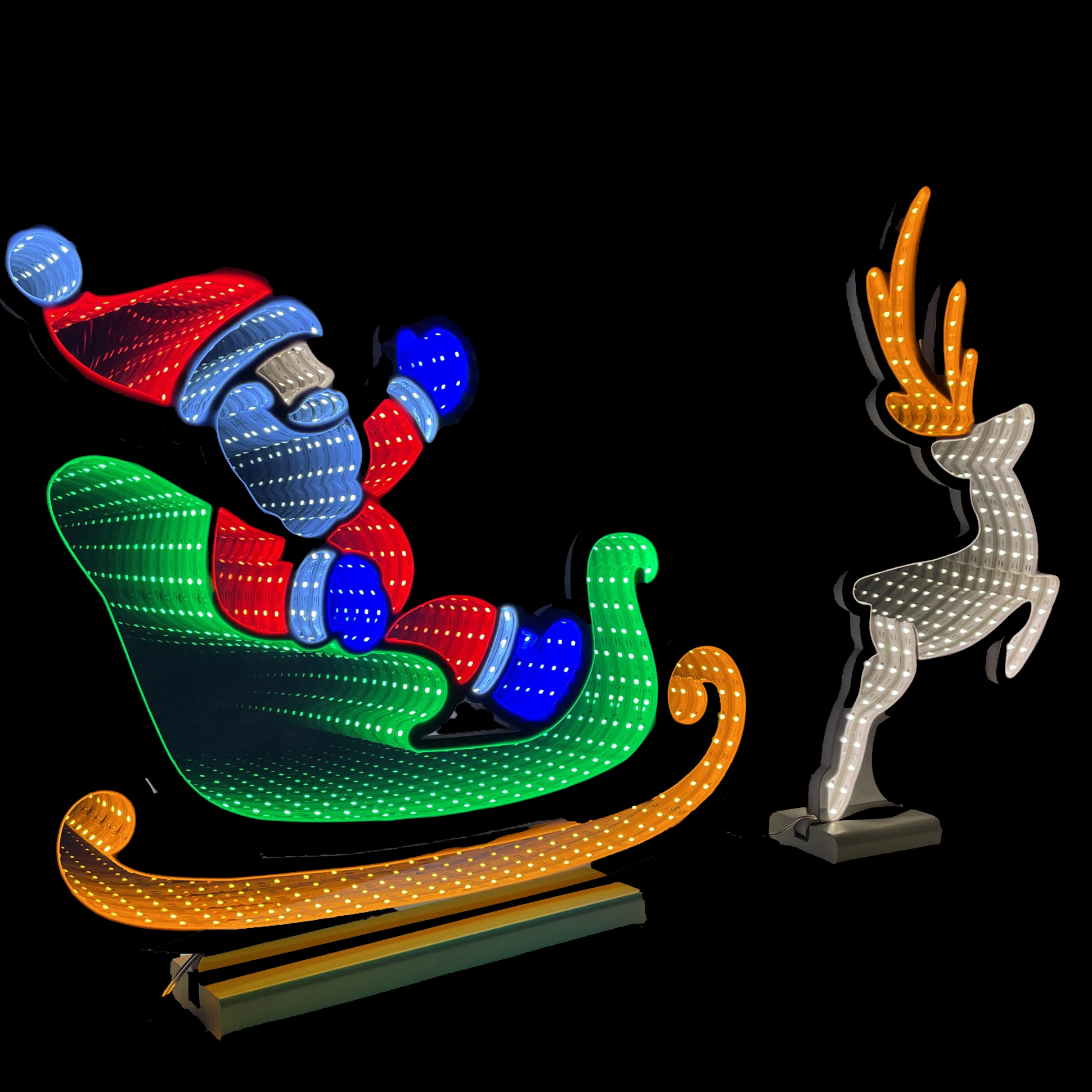 75cm Santas Sleigh Ride Infinity Light